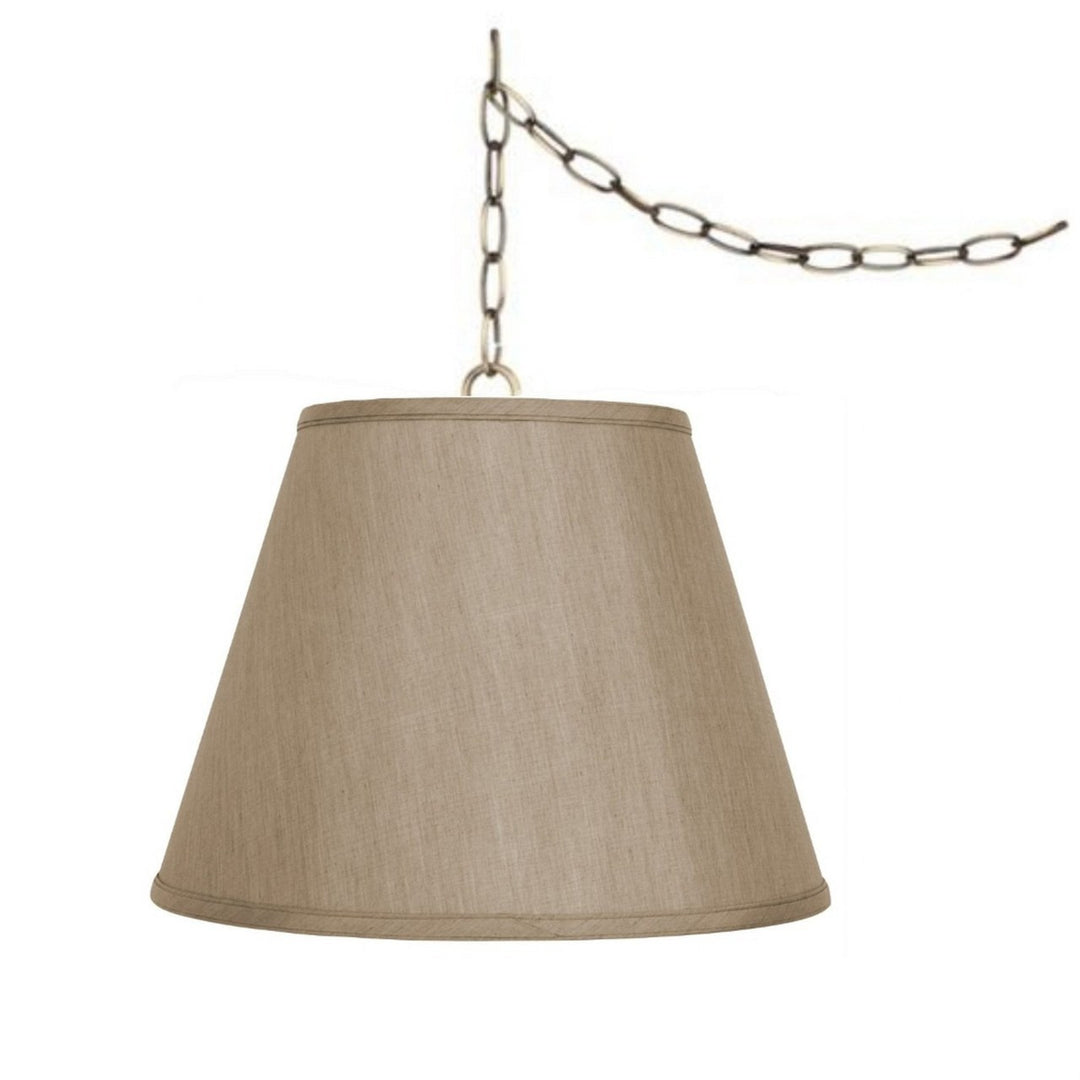 Tan Swag 16 Inch Lamp Lighting Fixture Hanging Plug-in – UpgradeLights.com